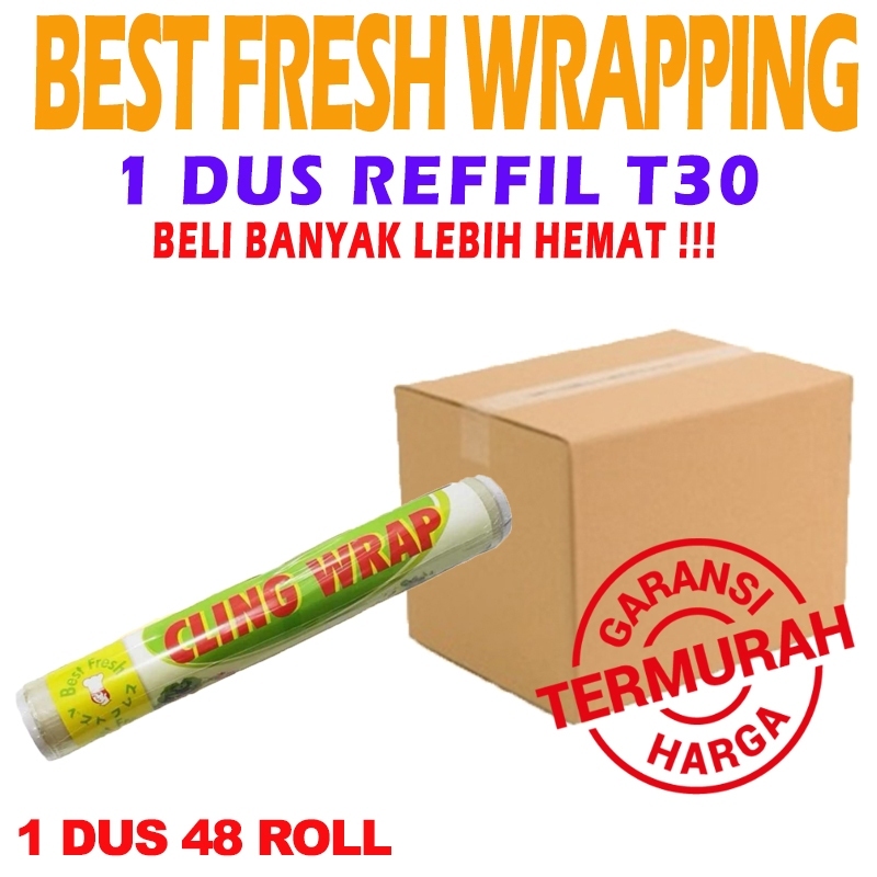 Jual PLASTIK CLING | CLING WRAP | BEST FRESH CLING WRAP REFILL 30 CM x ...