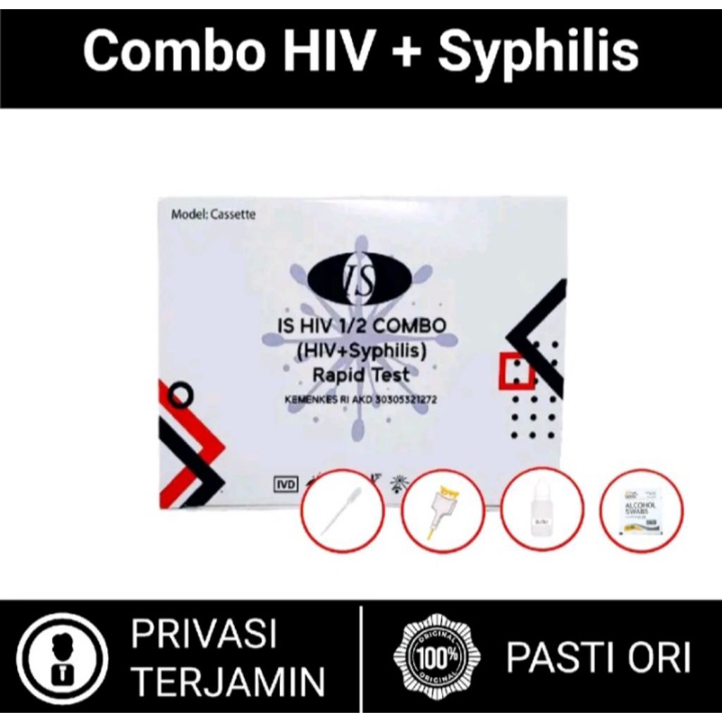 Jual IS HIV 1/2 Combo ( HIV + Syphilis) Rapid Test Standar RS Klinik ...