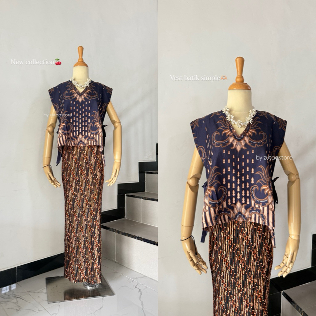 Jual VEST BATIK KERJA NGANTOR KULIAH // ROMPI BATIK JAWA MODERN ...
