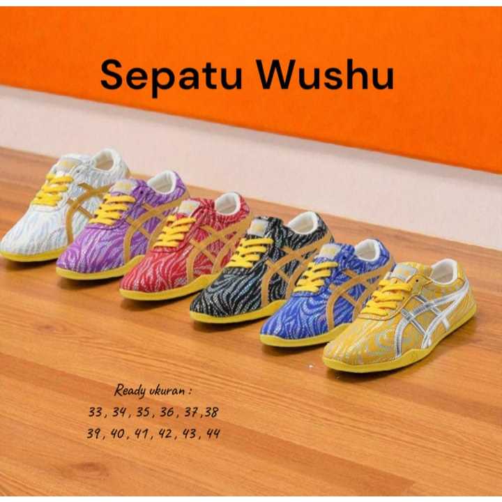 Jual sepatu wushu, sepatu olahraga warna merah, hitam, biru, kuning ...