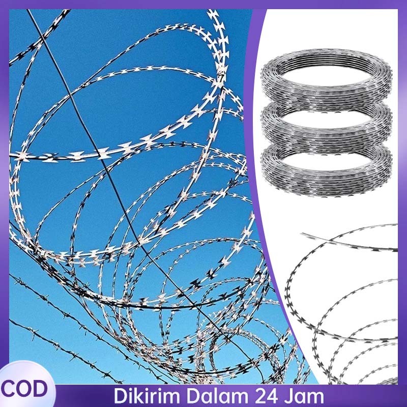 Jual 50mtr Razor Wire BTO 30 | Kawat Duri Kawat Silet Pengaman Pagar ...