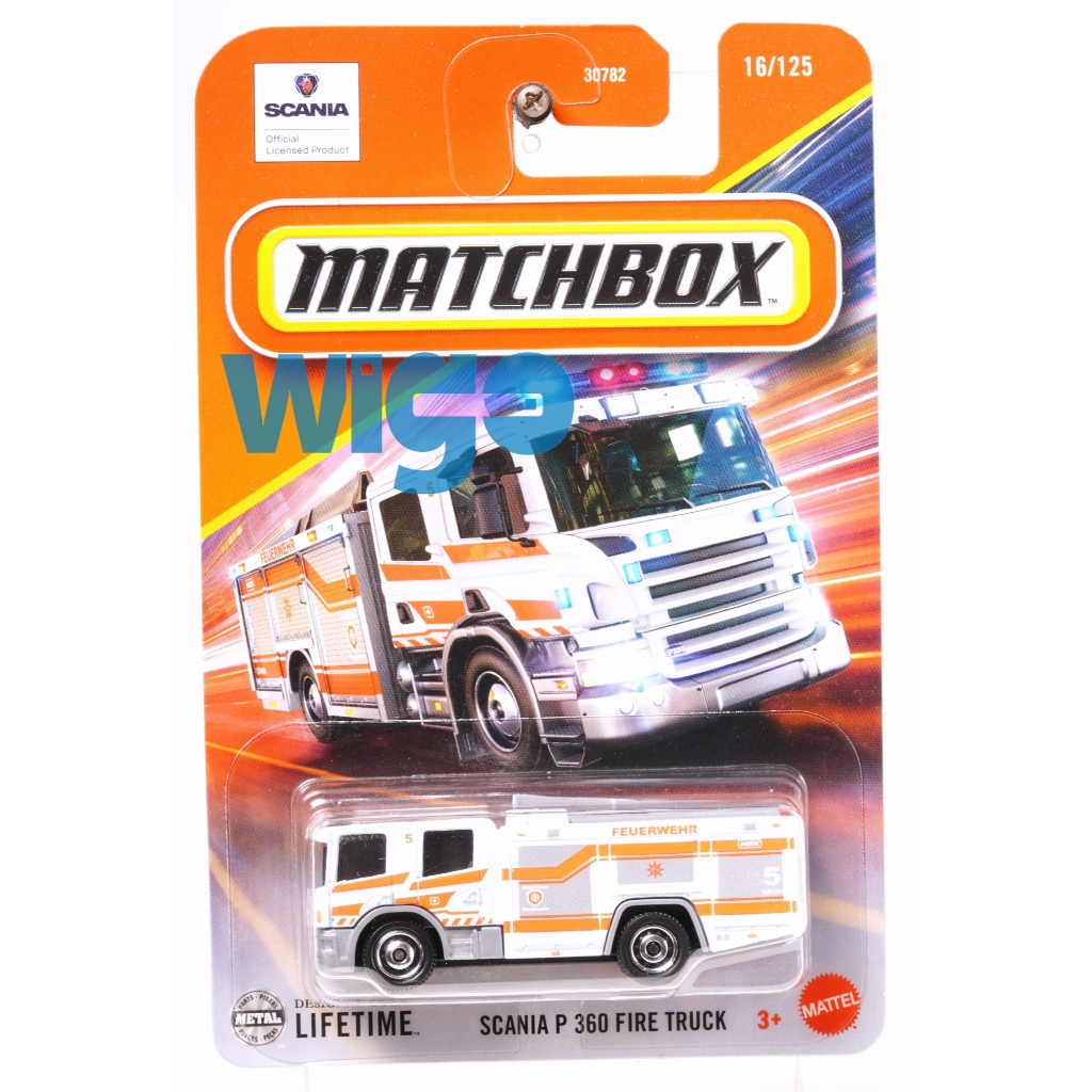 Jual Matchbox Scania P 360 Fire Truck putih truk pemadam kebakaran no ...