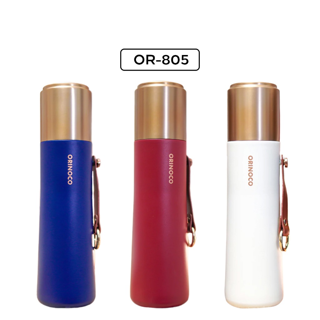 Jual Botol Minum Vacuum Flask With Leather Strap OR-805 Thermos Tahan ...
