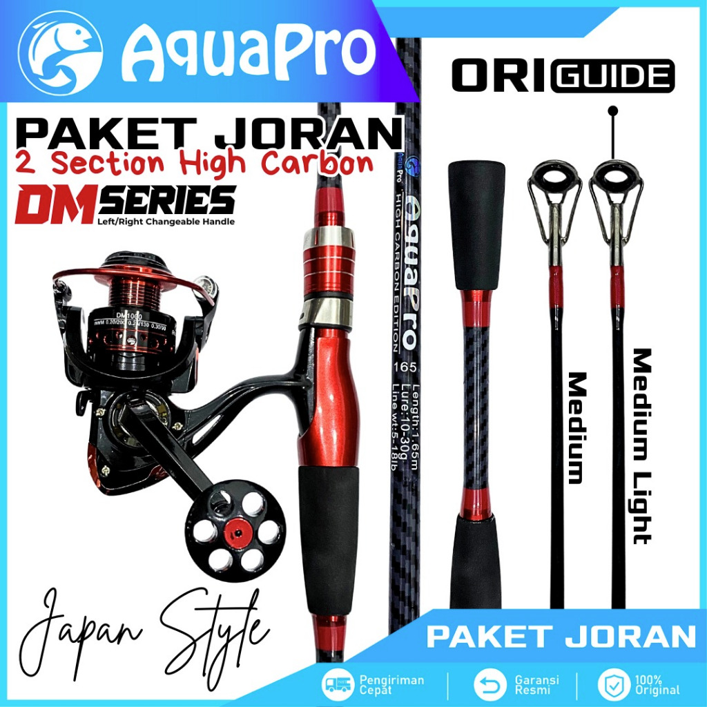 Jual Aquapro Paket Set Joran Pancing Spinning High Carbon 2 Action ...