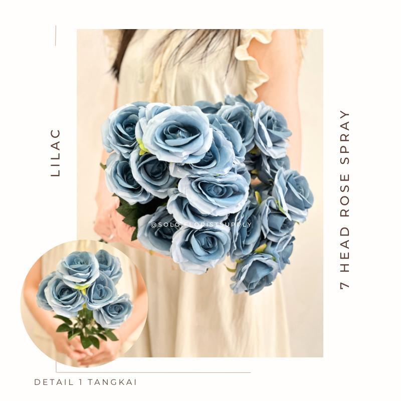 Jual 9 HEADS ROSE SPRAY X9 Bunga Mawar Rose Kombinasi x7(satuan) Bunga ...