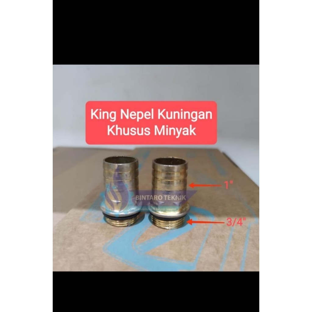 Jual King Nepel Kuningan Drat 1inch ke Selang 3/4inch | Shopee Indonesia