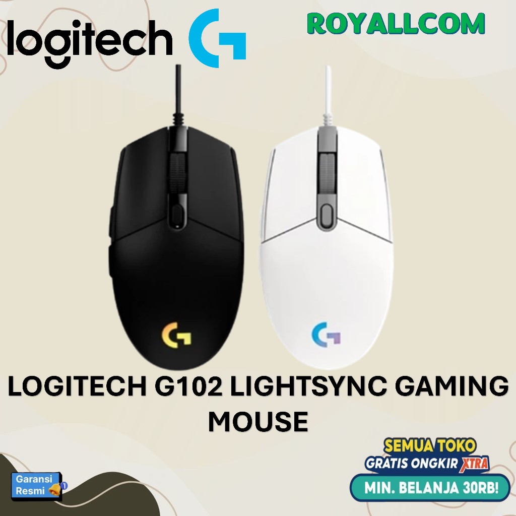 Jual Logitech G102 Mouse Gaming Wired RGB Lightsync | Shopee Indonesia