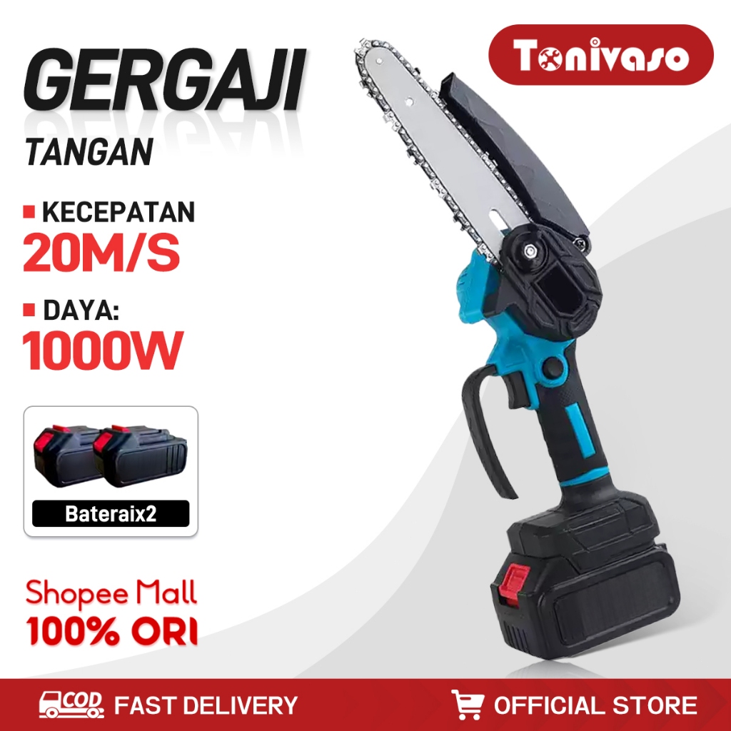 Jual Tonivaso Mesin Chainsaw 6 Inch /Cordless Chainsaw 999VF ...
