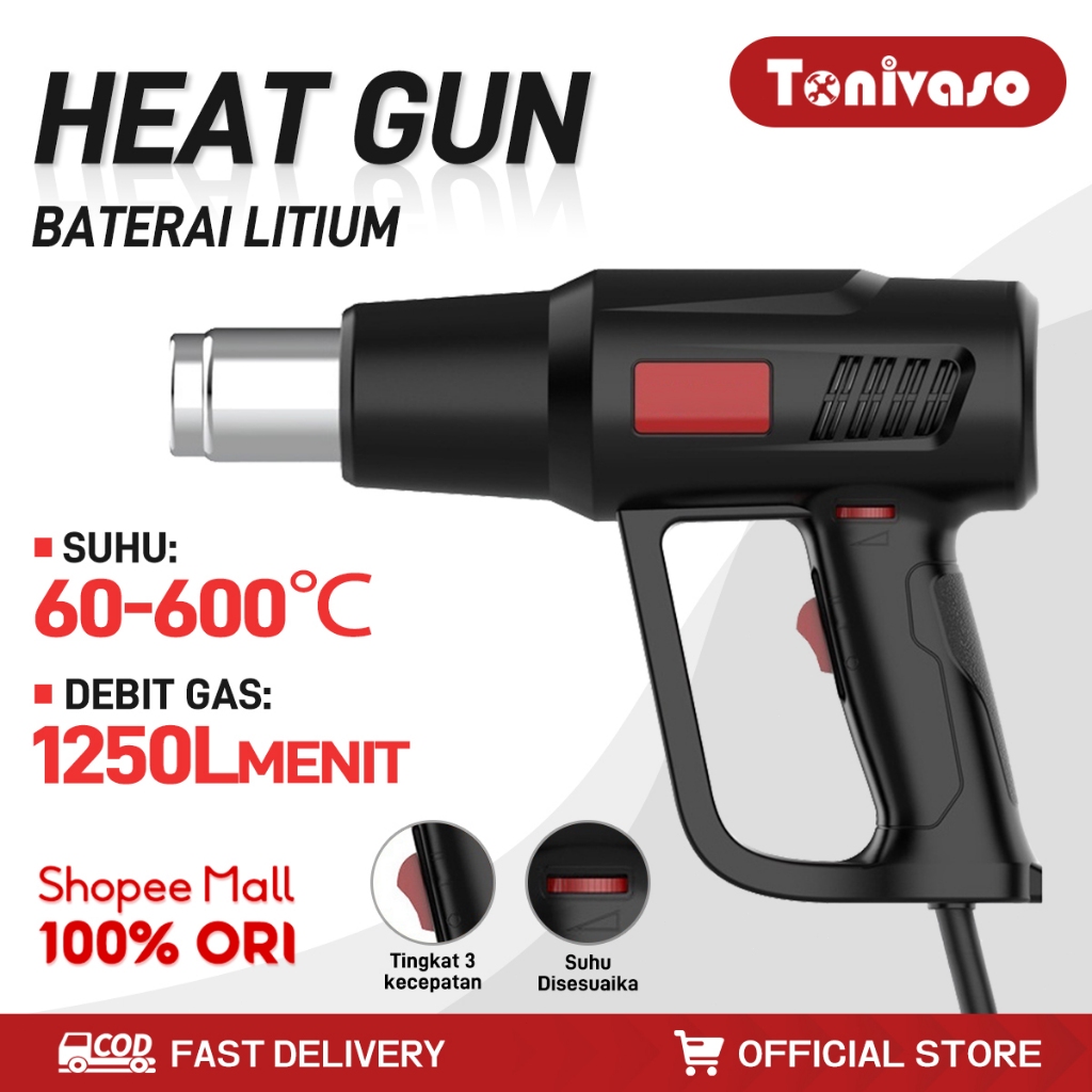 Jual Tonivaso Pistol Panas Industri Suhu Adjustable - Cocok untuk ...