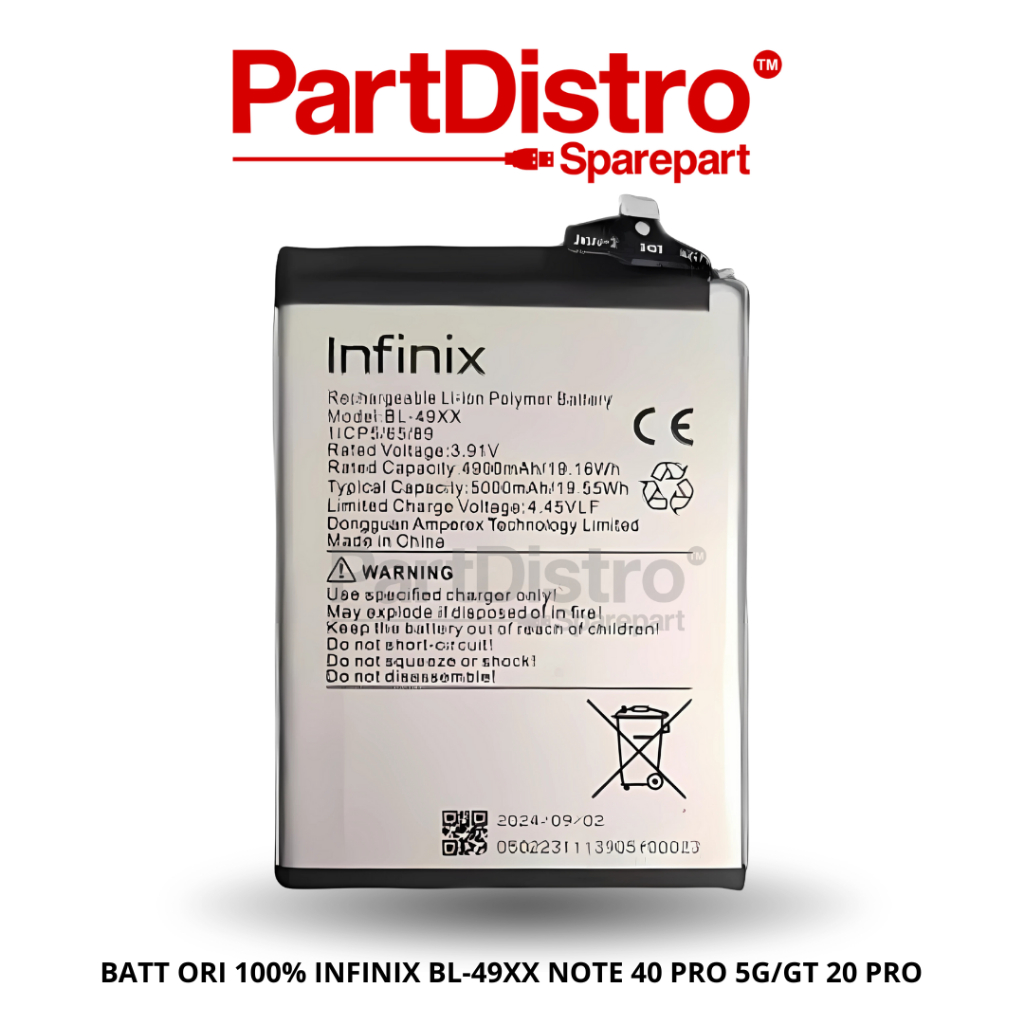 Jual BATT ORI 100% INFINIX BL-49XX NOTE 40 PRO 5G/GT 20 PRO | Shopee ...