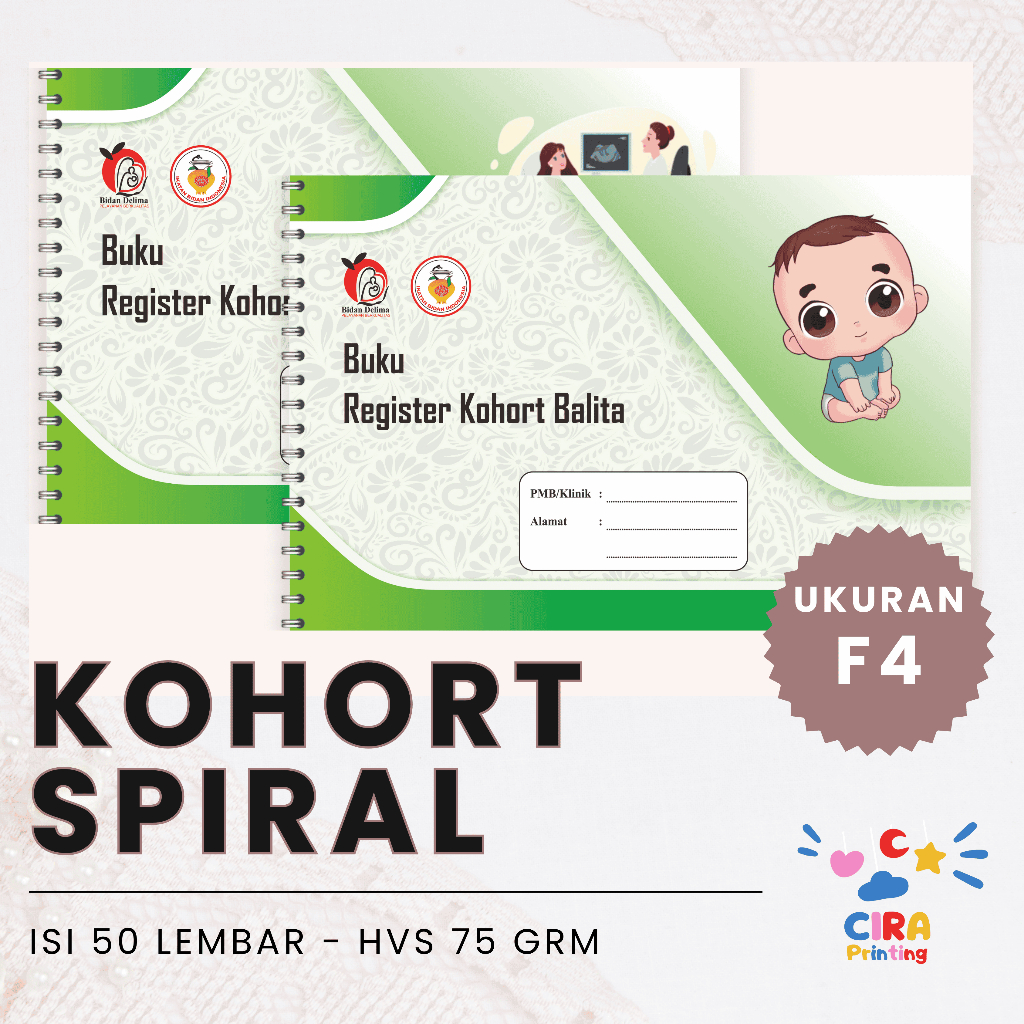 Jual Buku Register Kohort Spiral – Data Ibu Hamil, Balita & ANC untuk ...