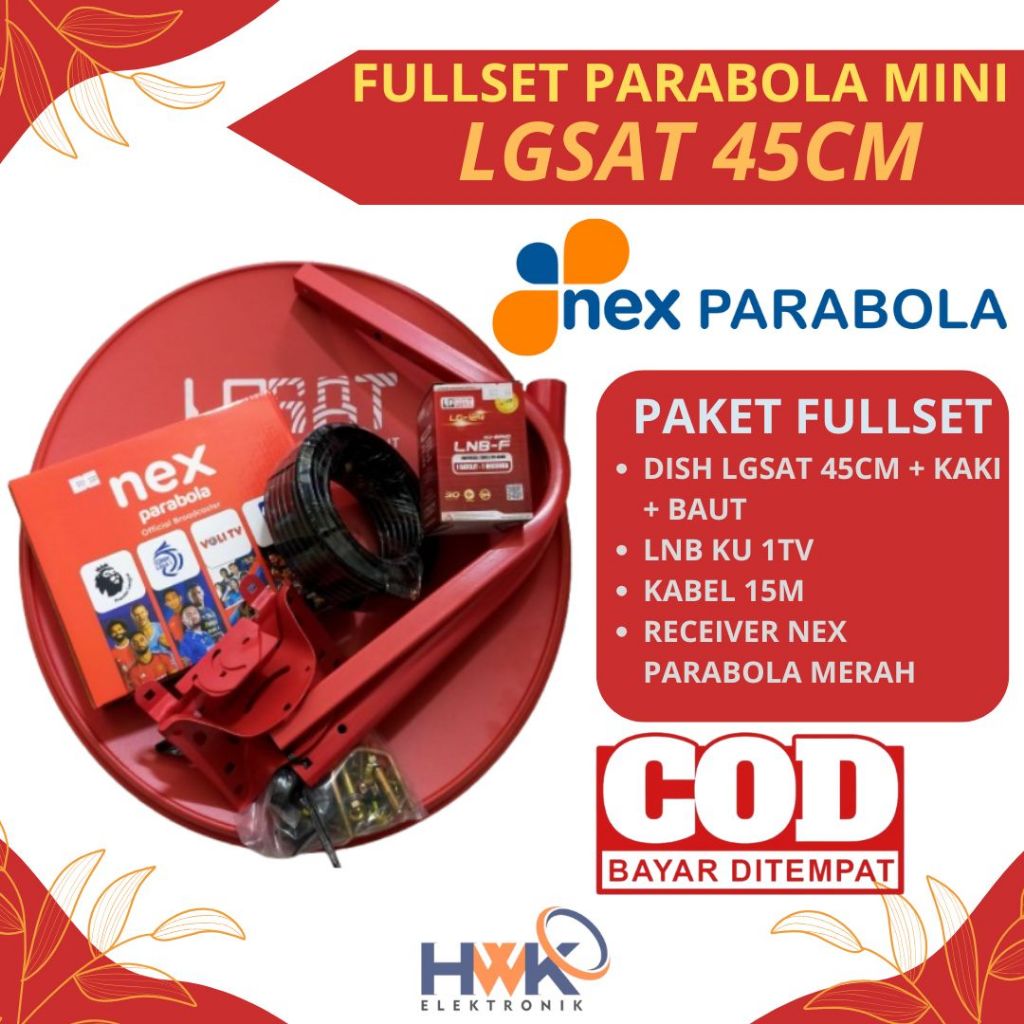 Jual Paket parabola mini 45cm fullset NEX PARABOLA tinggal pasang ...