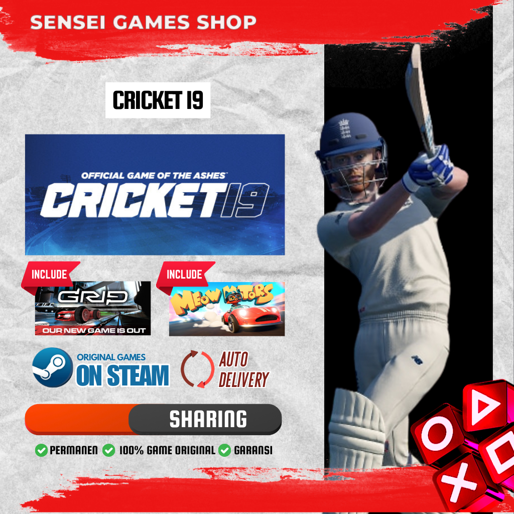 Jual [BONUS STEAM KEY] Cricket 19 (Sharing With GRIP: Combat Racing ...