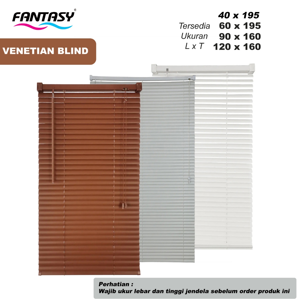 Jual Fantasy Horizontal Venetian Roller Blinds Tirai Plastik PVC Gulung ...