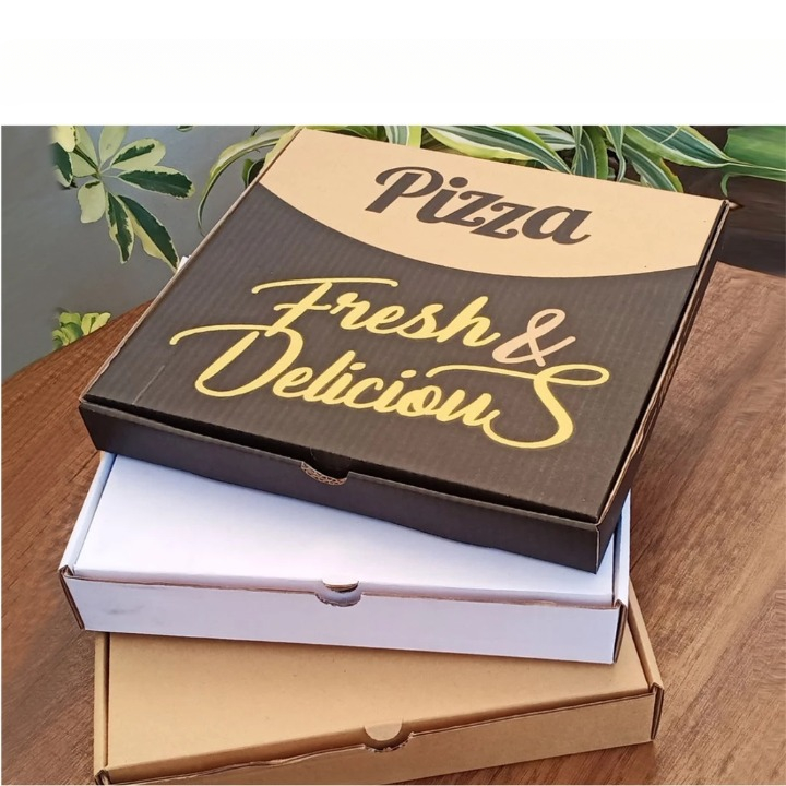 Jual Box Pizza Polos Hampers Ukuran 30x30x5cm Bahan Paper Kraft Putih ...