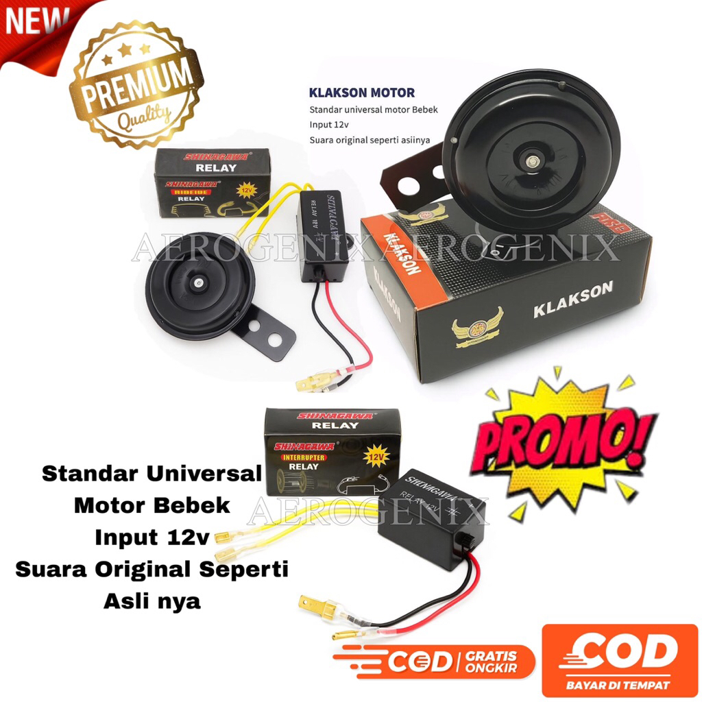 Jual Shinagawa Klakson Set Relay Putus-Putus Interrupter Relay 12V Buat ...