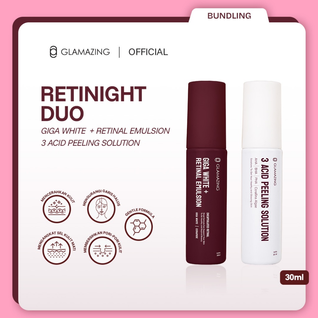 Jual GLAMAZING Bundle 2in1 Skin Renewal Set - Paket Skincare Retinal ...