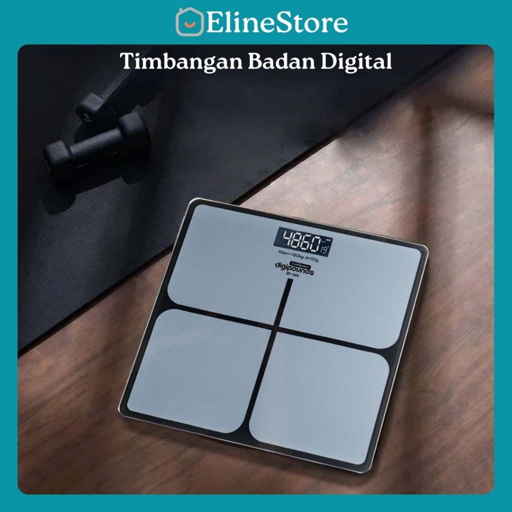 Jual {KACA PREMIUM} Timbangan Badan Digital Scale Temperature 180kg ...