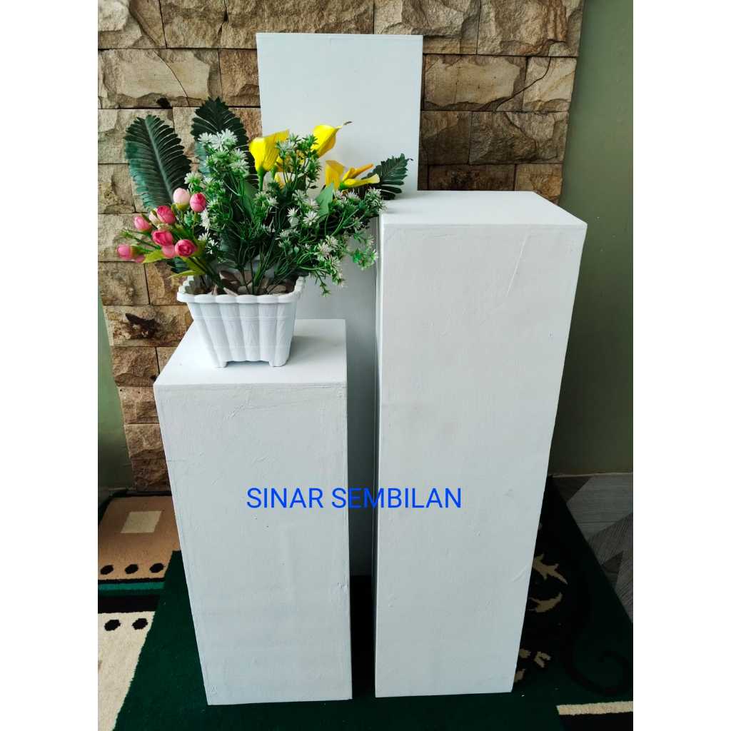 Jual dudukan kotak , standing , props fotografi podium stand bunga ...