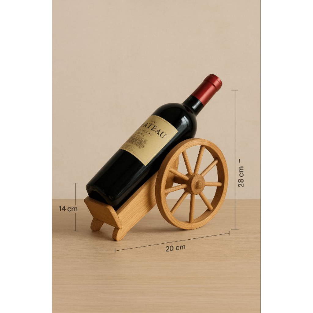 Jual tempat botol/gerobak botol/miniatur gerobak botol wine kayu ...