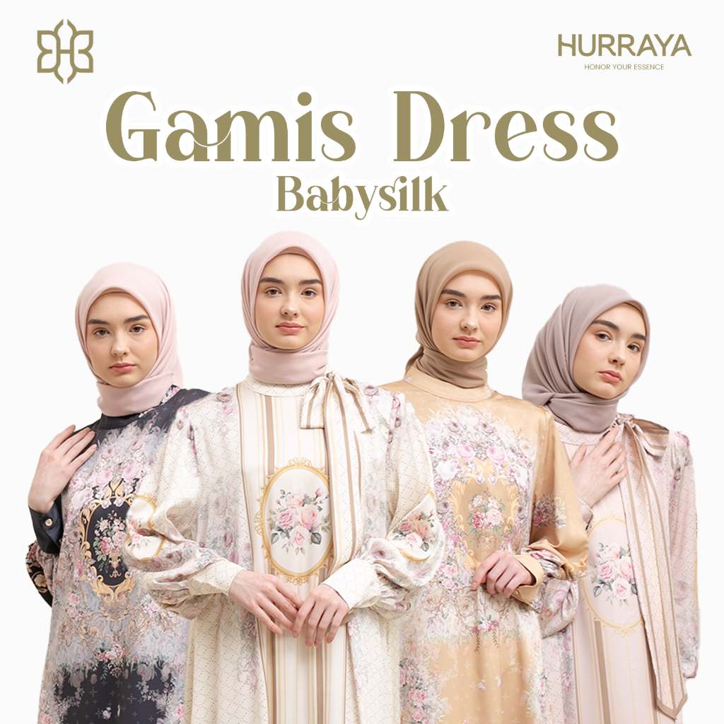 Jual Gamis Dress Silk Satin Sutra Babysilk Motif Premium - Hurraya ...