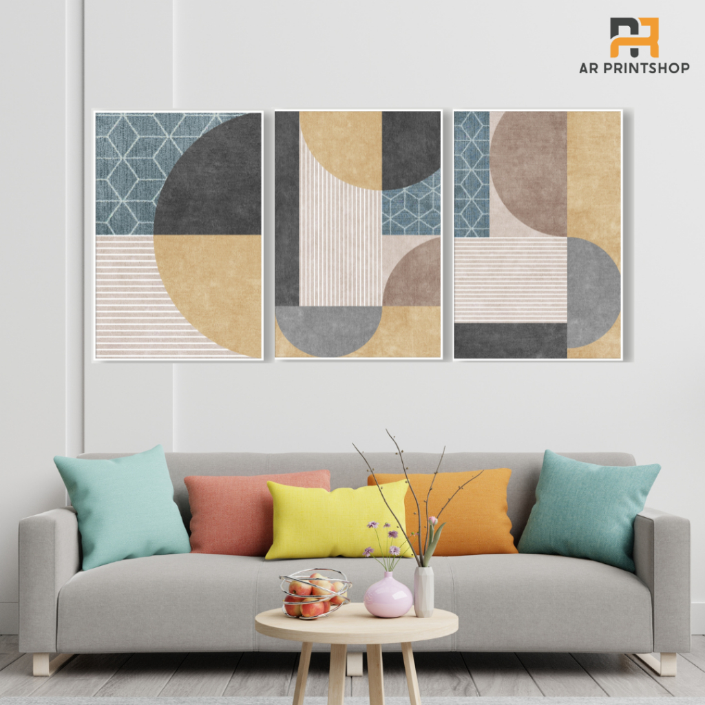 Jual Hiasan Dinding Ruang Tamu Abstract Geometric , Dekorasi Ruang Tamu ...