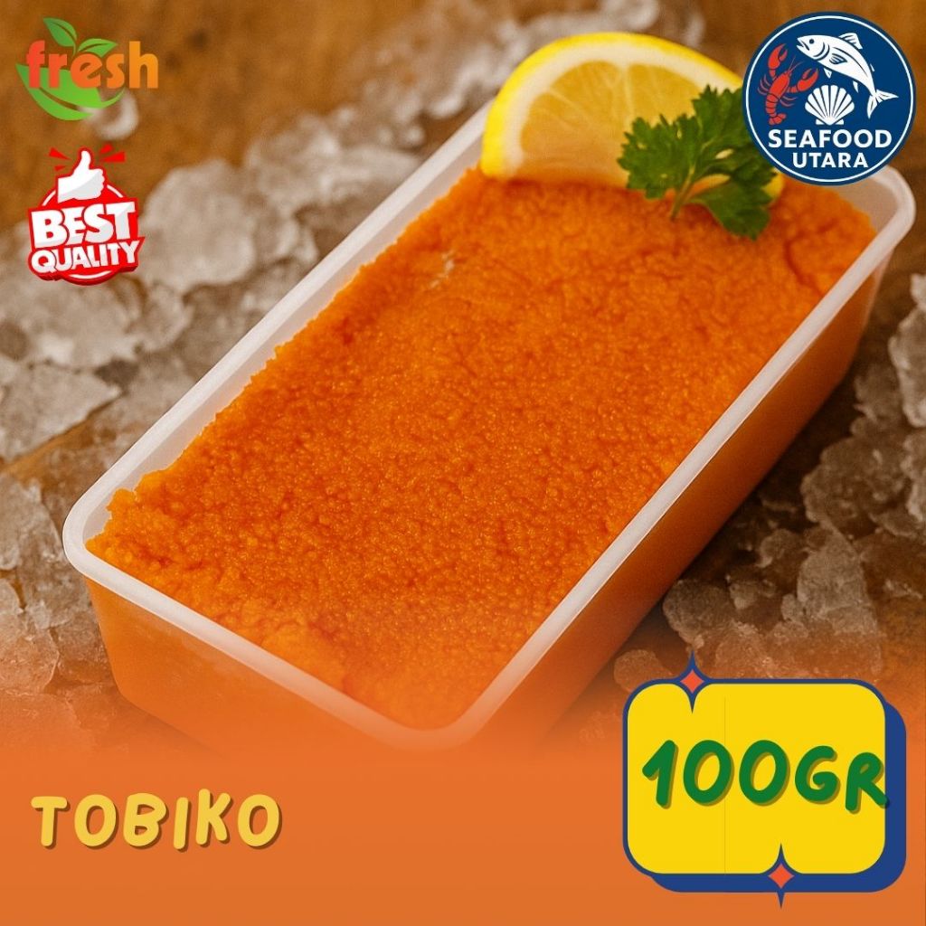 Jual Tobiko orange 100 gram (Flying Fish Roe) Premium – Telur Ikan ...