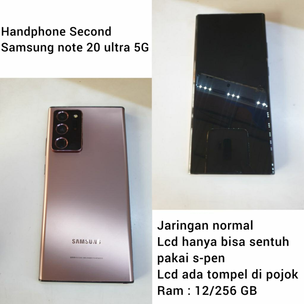 Jual HANDPHONE SECOND SAMSUNG NOTE 20 ULTRA 5G (HARAP MEMBACA DESKRIPSI ...