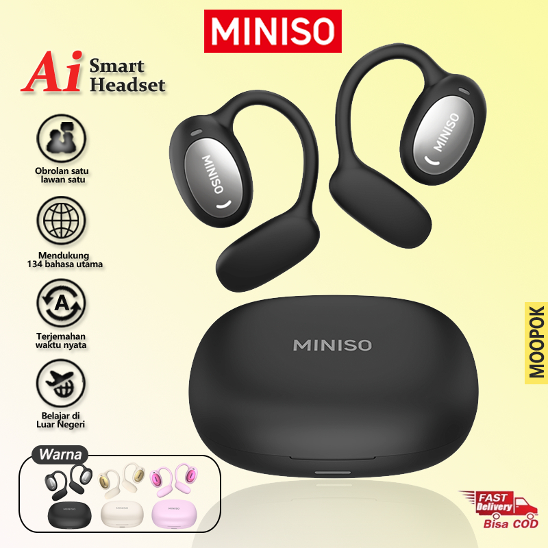 Jual MINISO MS181 OWS Translating Earbuds Bluetooth Headset Sport ...