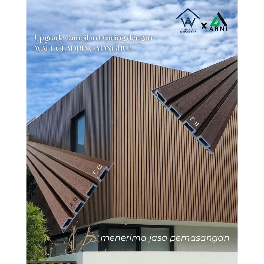 Jual WPC Outdoor Wall Cladding WPC Wood Yonghui Panel Tebal 21mm ...