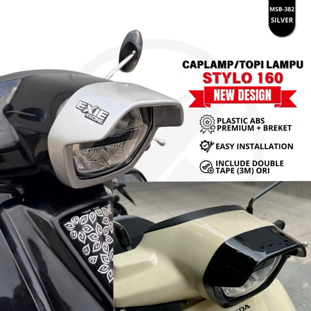 Jual Cap Honda Stylo 160 - Petlamp Garnish Cover Lampu Depan Motor ...