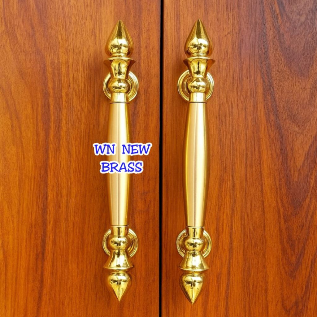 Jual Handle Pintu / Tarikan Pintu Rumah Pagar Kuningan Antik Motif Sawo ...