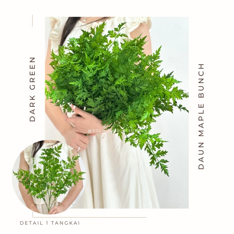 Jual 1 BUNCH DAUN PAKIS FERN / DAUN MAPLE ARTIFICIAL MING FERN PASTEL ...