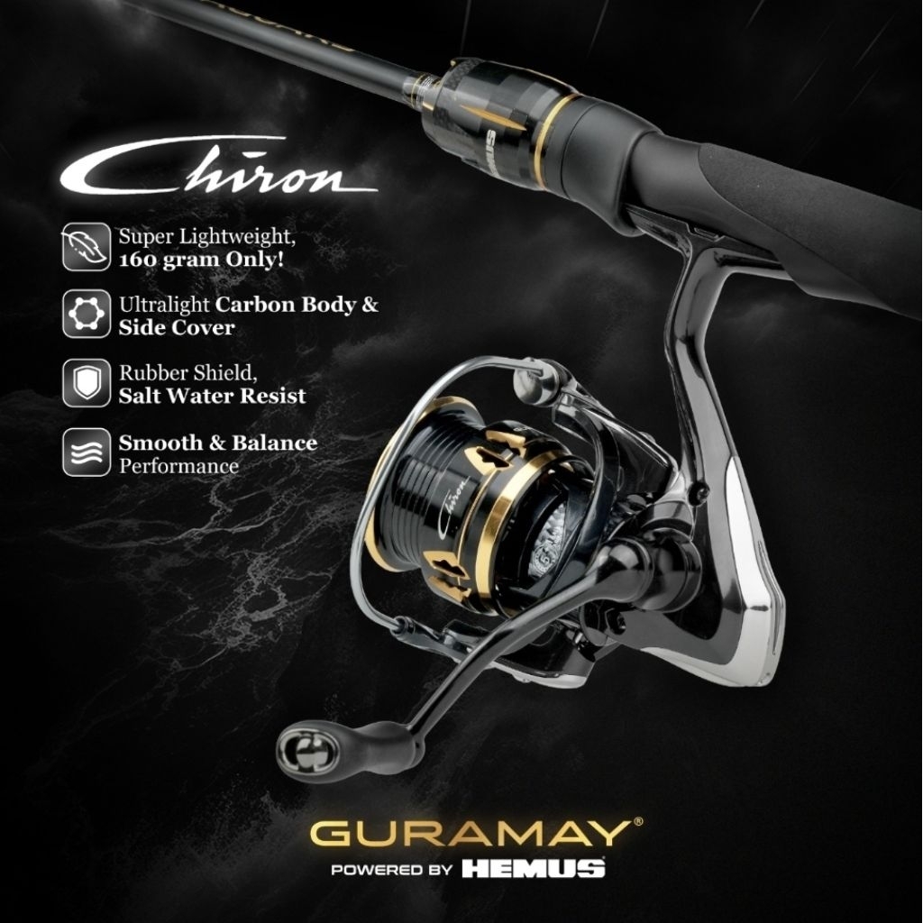 Jual Reel Pancing SW Guramay Chiron 6BB carbon body | Shopee Indonesia