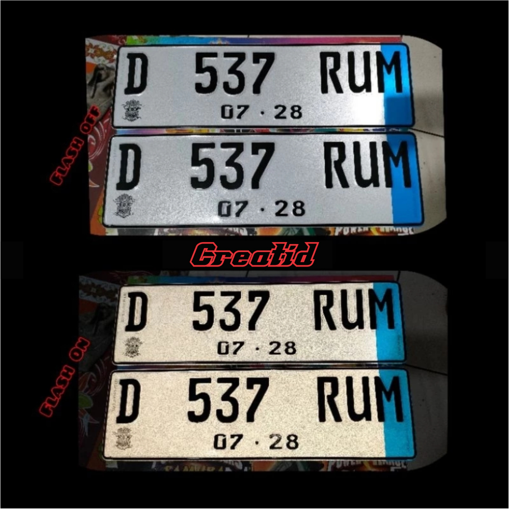Jual Custom pelat Mobil Listrik Reflektif Barcode Sepasang | Shopee ...