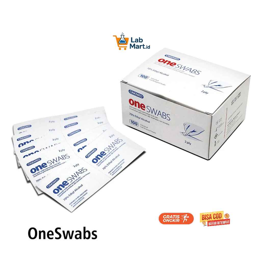 Jual Alkohol Swab Onemed Alcohol Pad One Swab Kapas Alkohol Tissue 2ply ...