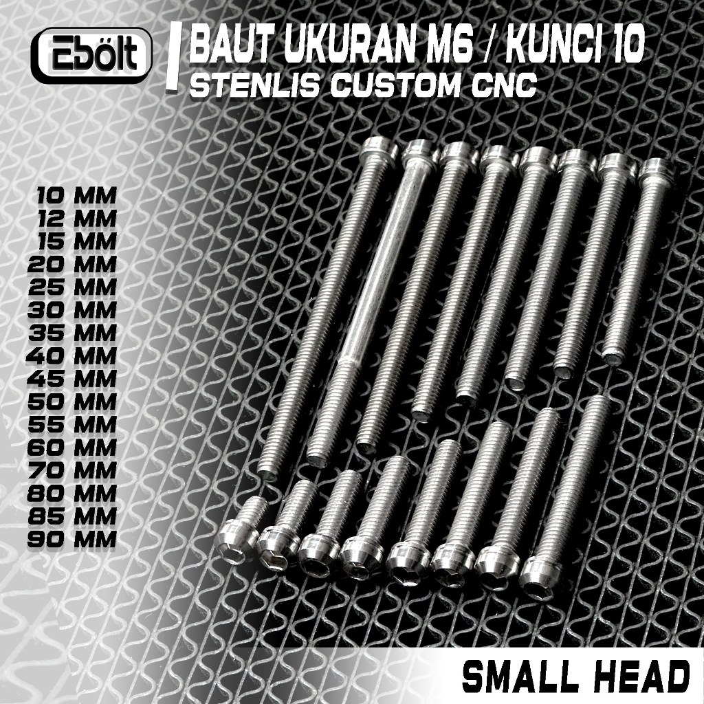 Jual BAUT M6 / BAUT 10 L BAUT DRAT 10 STAINLESS COSTUME CNC MODEL ...