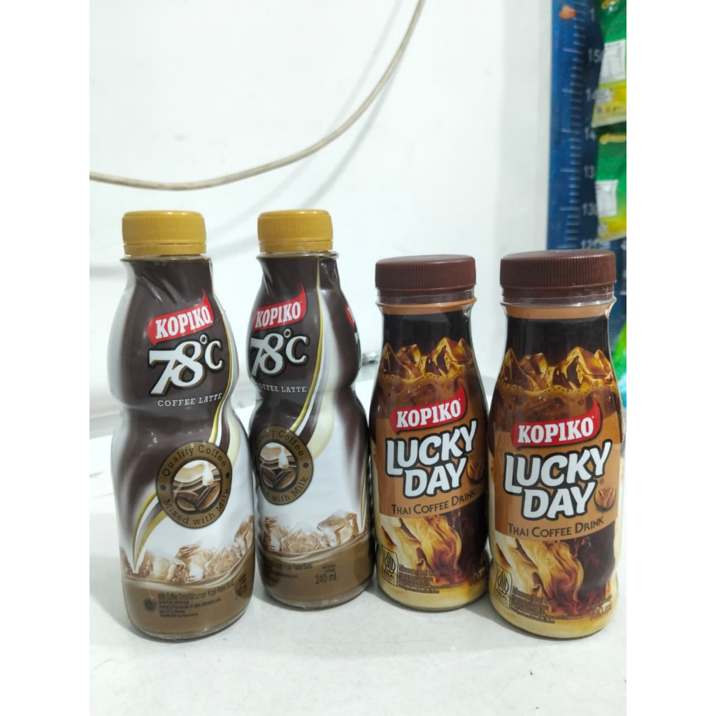 Jual Kopiko Lucky day 180 ml & Kopiko 78 coffe latte 240 ml | Shopee ...