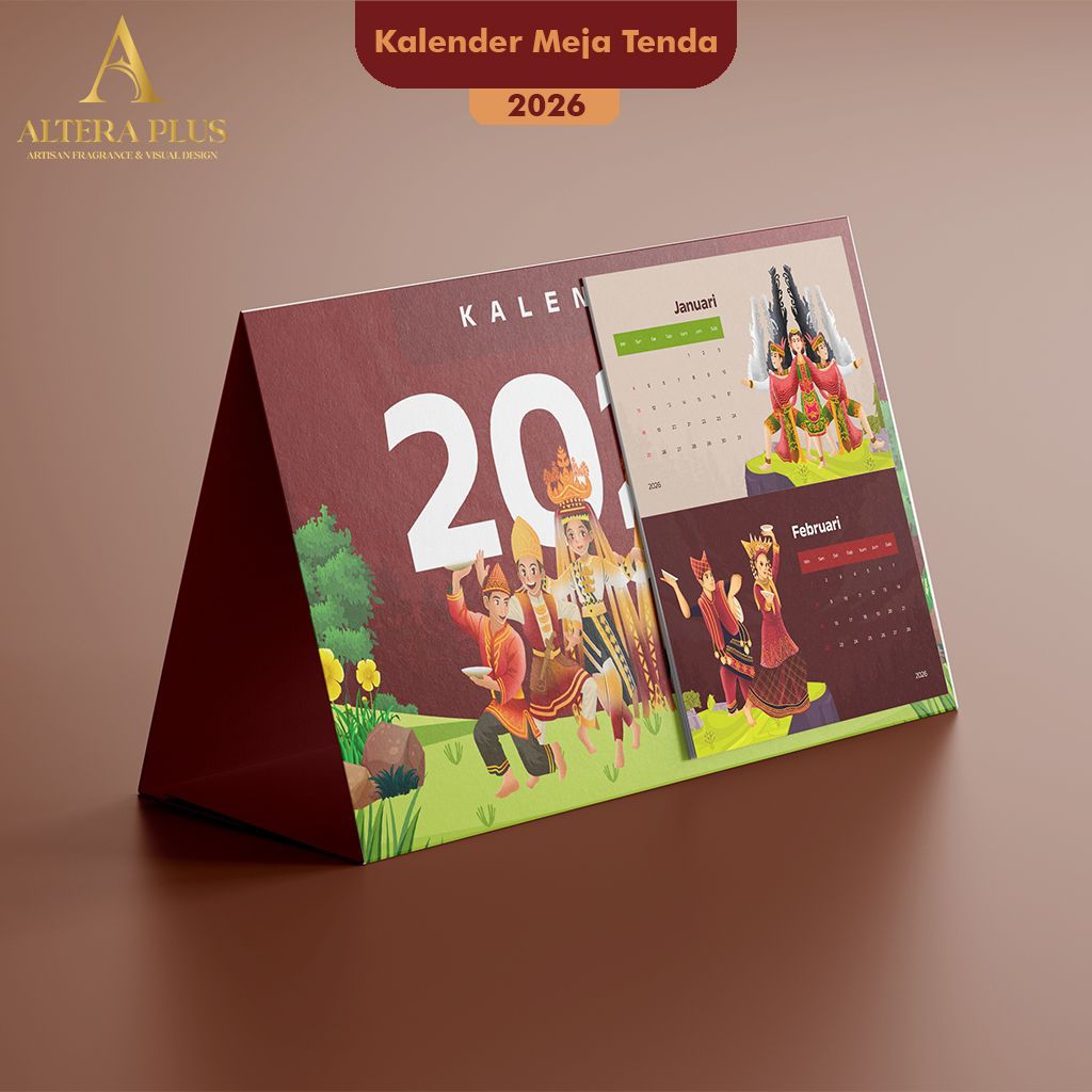 Jual Cetak Kalender Meja 21×15 cm Art Paper 150 gsm 1 Sisi – Cetakan ...