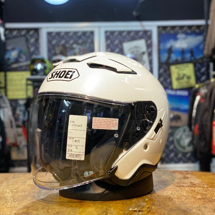 Jual Shoei J-Cruise 2 White Glossy Helm Half Face Shoei J-Cruise 2 ...