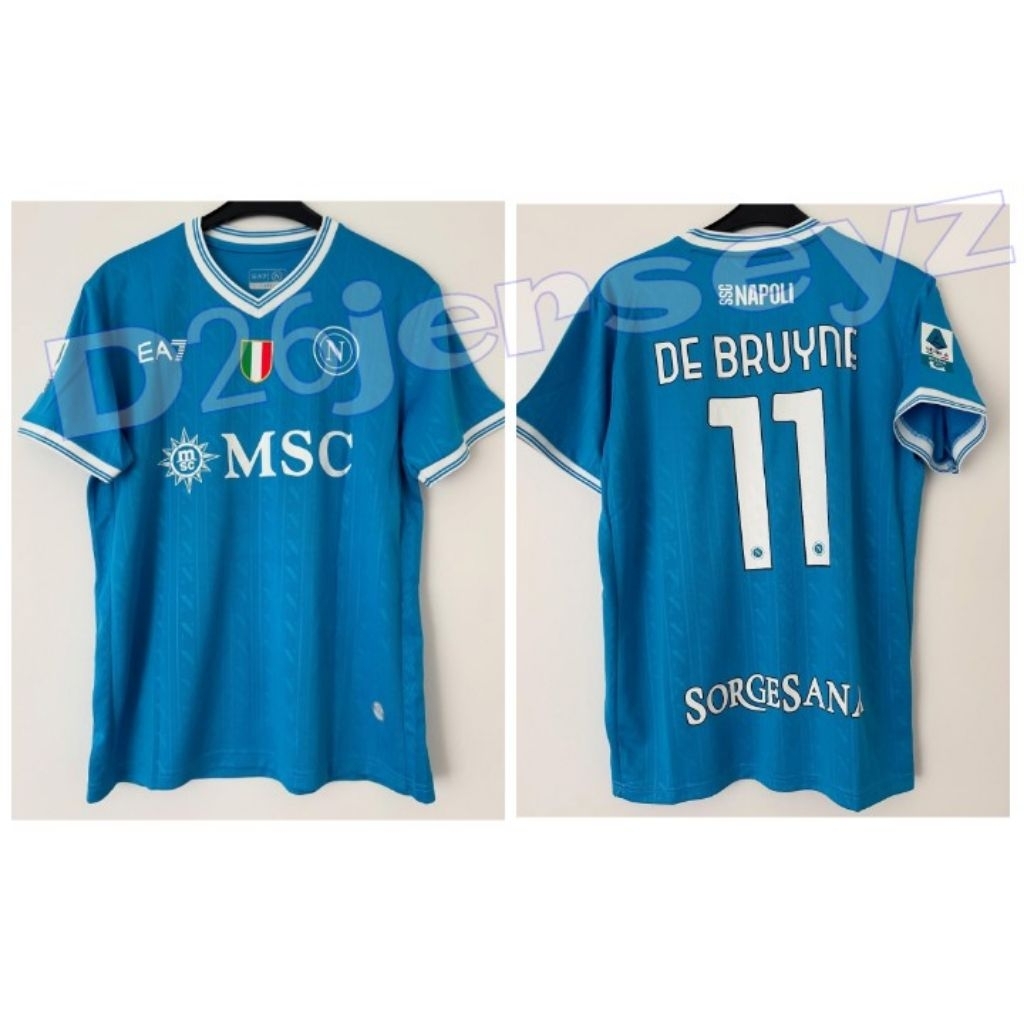 Jual Jersey Napolii_ Home 2025 / 2026 + Cetak Nama Nameset DE BRUYNE 11 ...
