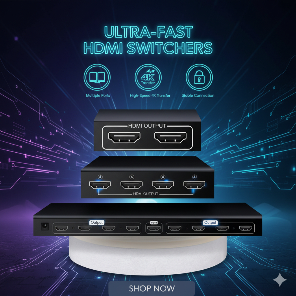 Jual FJGEAR HDMI Splitter 2/4/8 Port Mini Alat Pembagi Sinyal HDMI ...