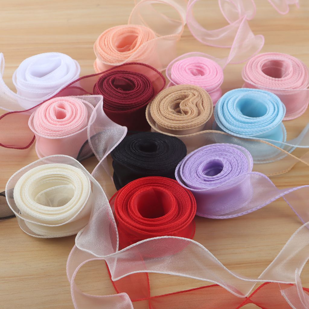 Jual Snow Lace Yard 1 Roll Pita Organza Pita Korea Gelombang Pita ...
