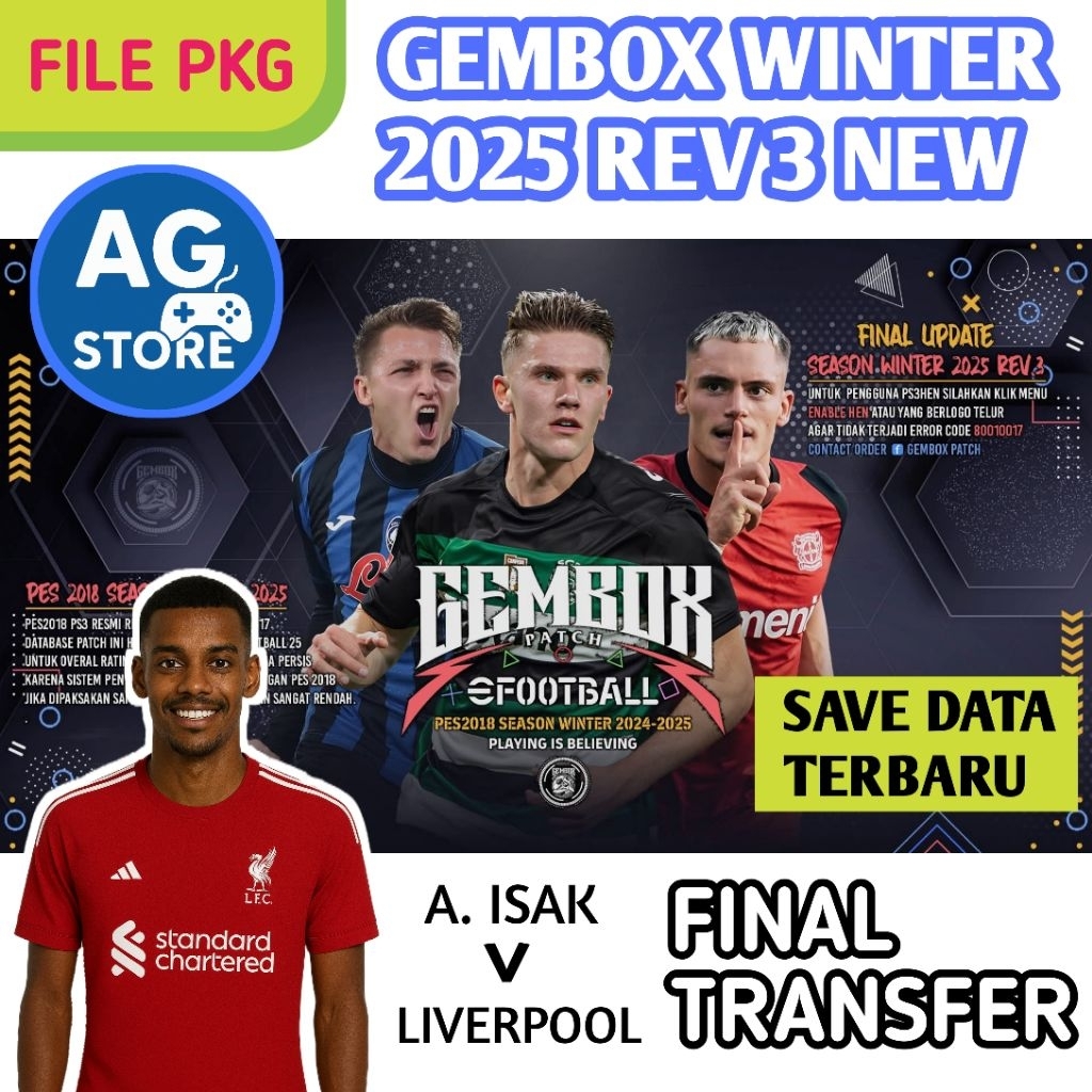 Jual (TERBARU!!) GEMBOX PATCH 2025 REV 3 UPDATE TRANSFER PEMAIN TERBARU ...