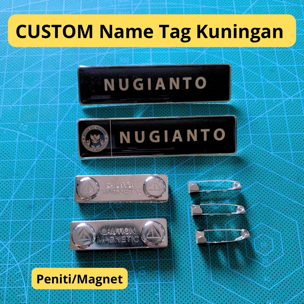 Jual CUSTOM NAME TAG/NAMA DADA KUNINGAN MENGKILAT | Shopee Indonesia