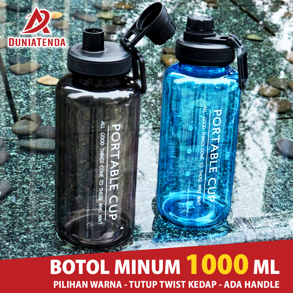 Jual DT Botol Minum 1 Liter BPA Free Tanpa Sedotan Tambler Olahraga ...