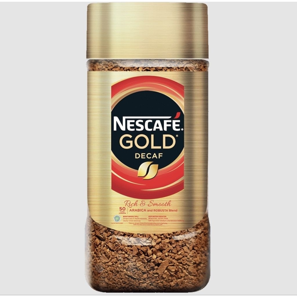 Jual Nescafe Gold Blend Decaf Arabica & Robusta Blend 100 Gram | Shopee ...