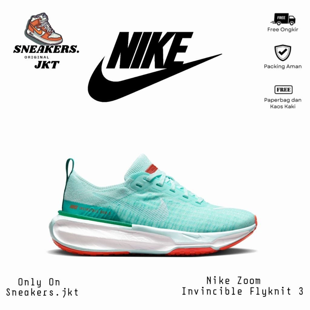 Jual Sepatu Running Nike Zoom x Invincible Run Flyknit 3 Jade Ice Wmns ...