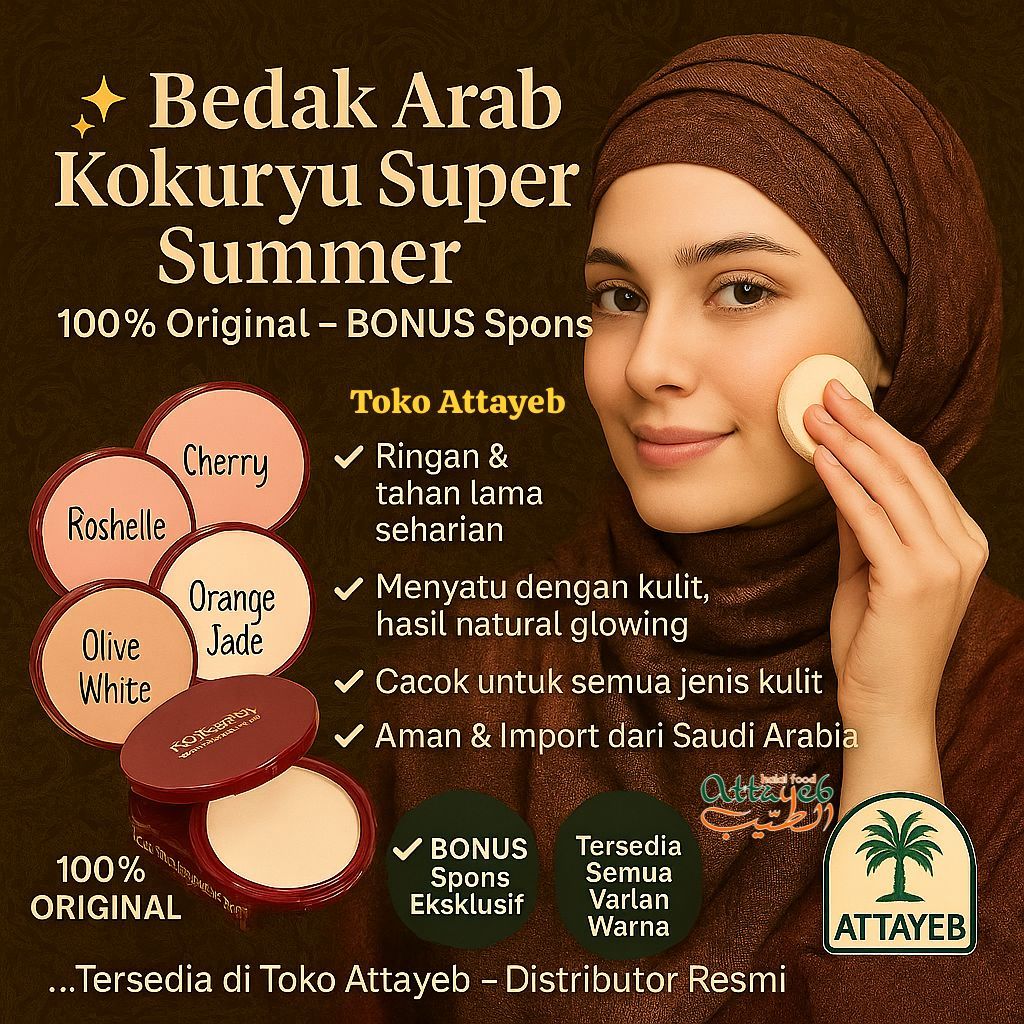 Jual Bedak Arab Kokuryu Super Summer Plus BONUS Spons Dijamin 100% ...