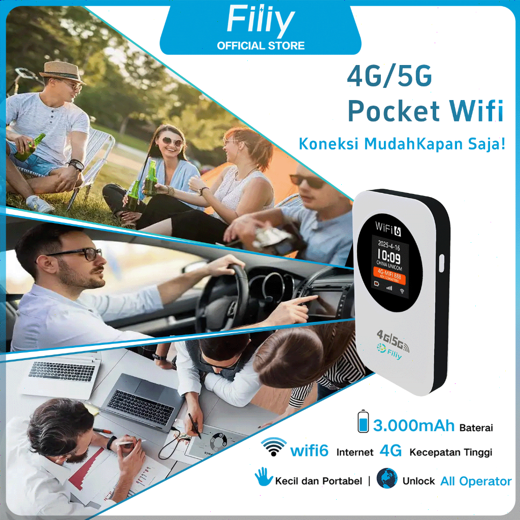 Jual Filiy Pocket Wifi M900 Portable Modem 4G/5G LTE 300Mbps Unlock All ...